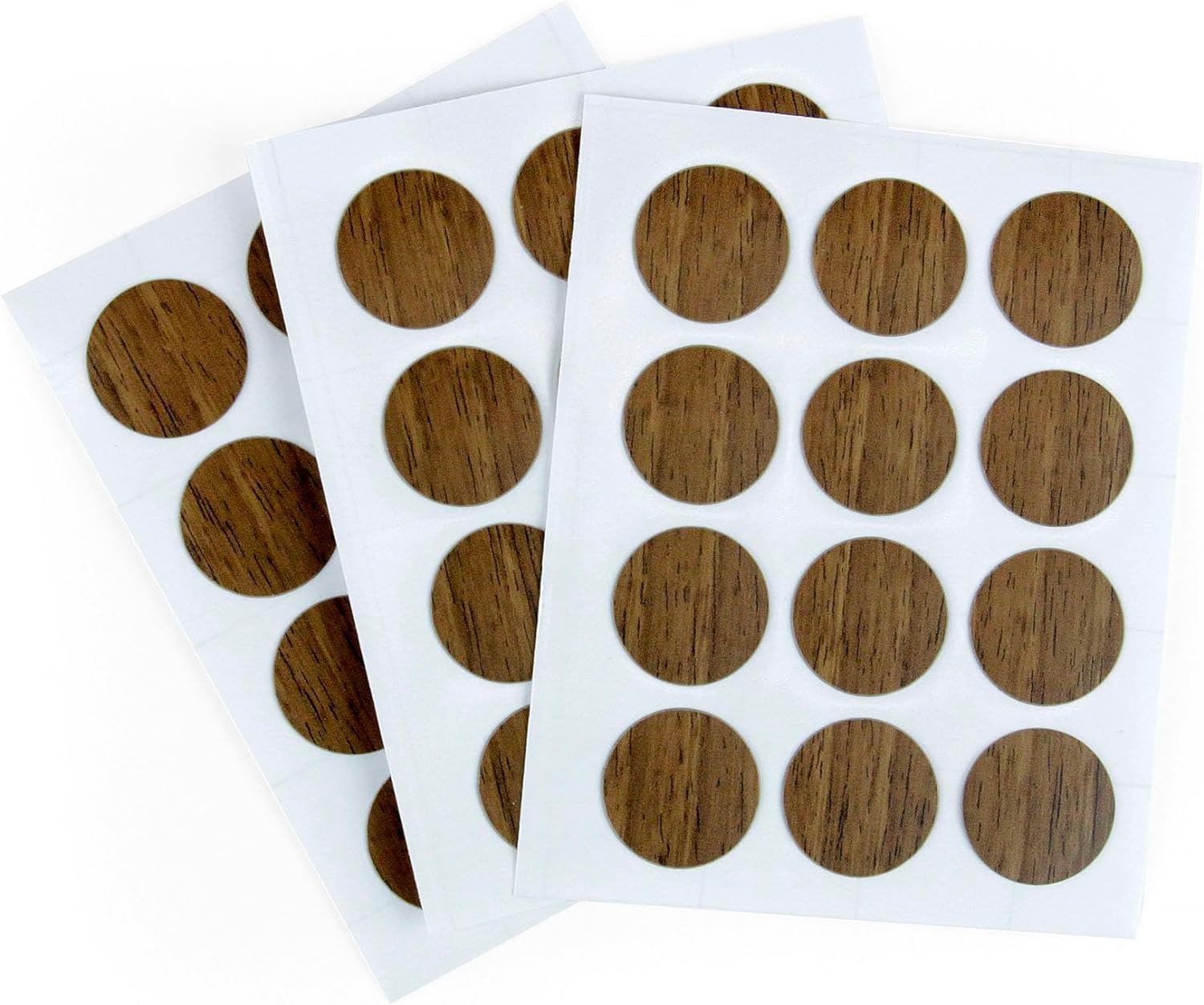 Furndiy Self-Adhesive Screw Cover Caps (Walnut)