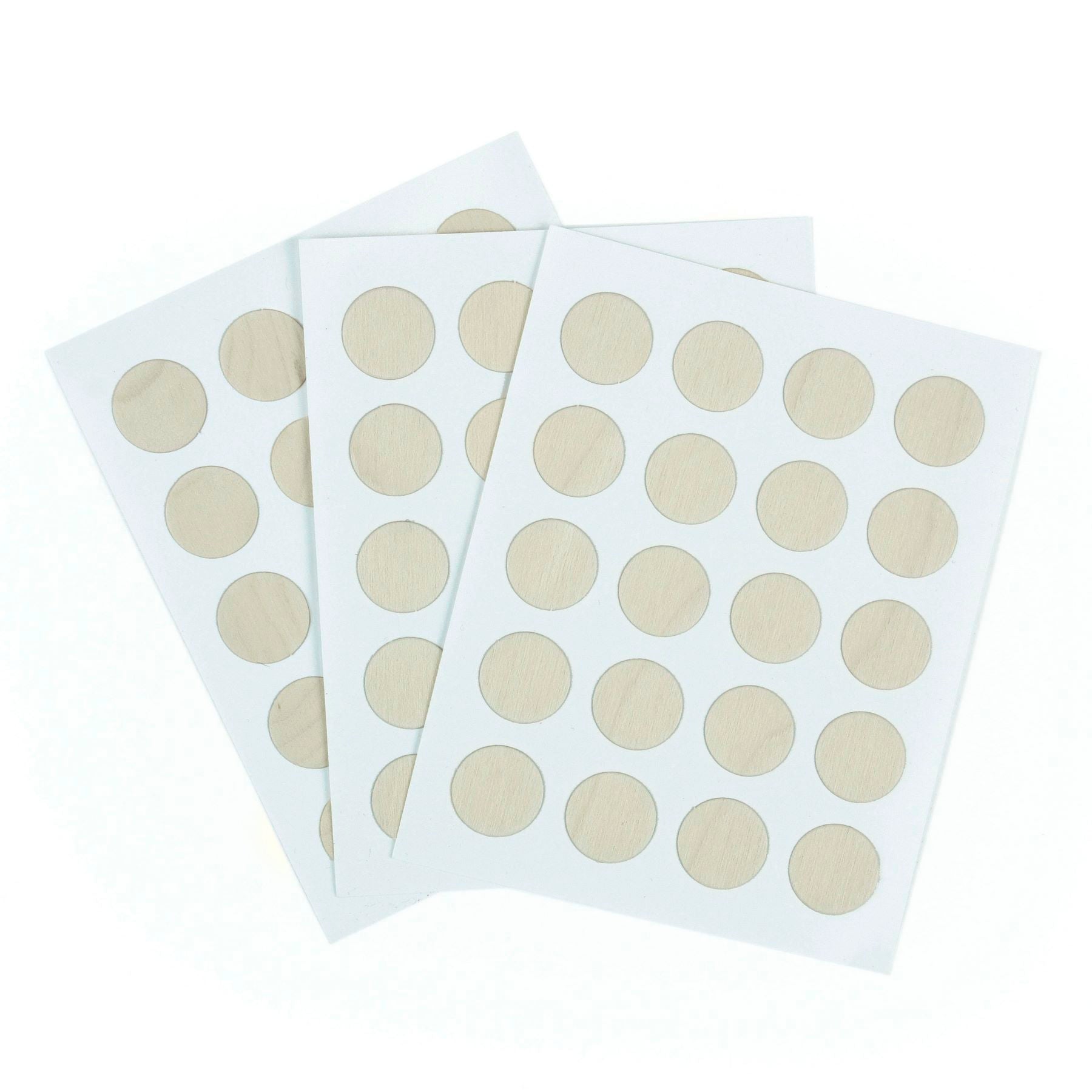 Self-Adhesive Real Wood Veneer Screw Cover Caps - Maple