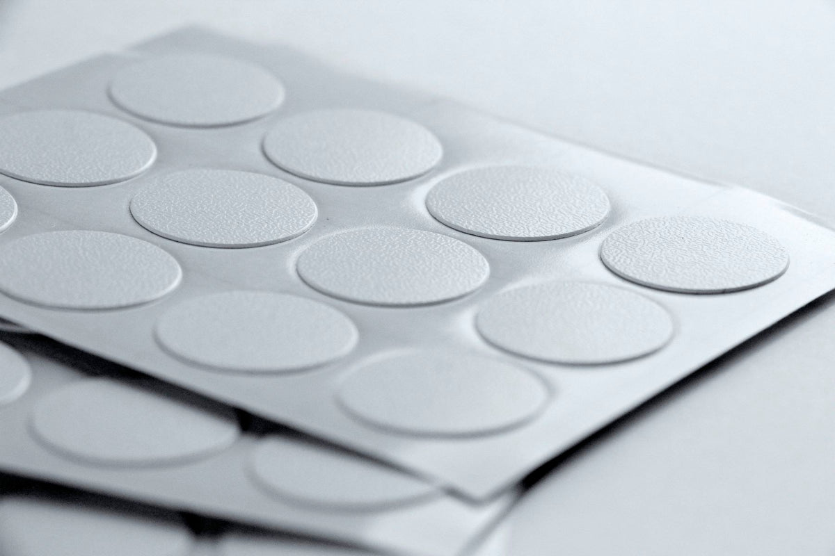 Furndiy Self-Adhesive Screw Cover Caps (White)